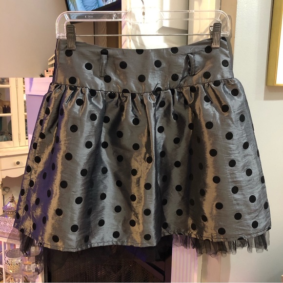 My Michelle | Bottoms | My Michelle Metallic Silver Grey Polka Dot ...